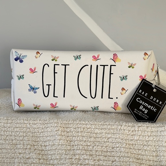 Rae Dunn | Bags | Rae Dunn Get Cute Butterflies Cosmetic Bag | Poshmark
